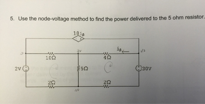 Solved Use the node - voltage method to find the power | Chegg.com
