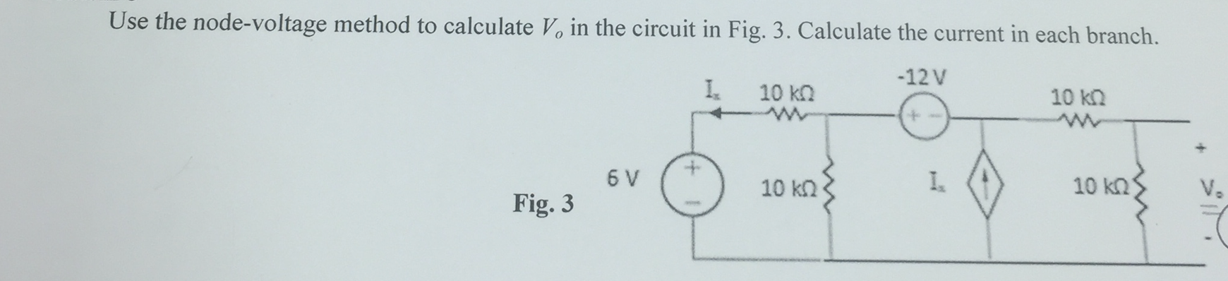 Solved Use the node-voltage method to calculate V_0 in the | Chegg.com