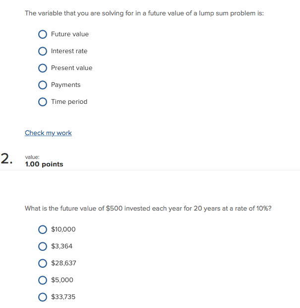 Solved The variable that you are solving for in a future | Chegg.com
