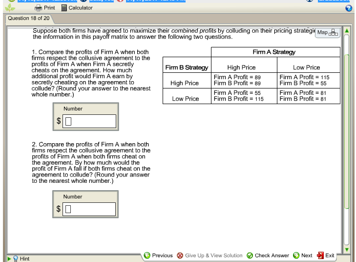 Solved The payoff matrix below presents the profits for Firm | Chegg.com