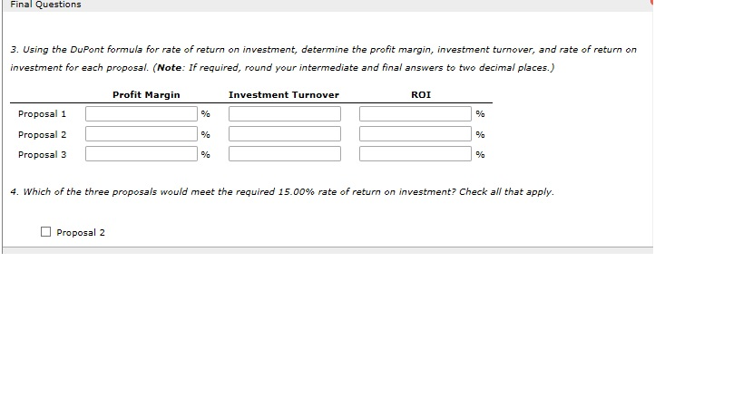 Using the DuPont formula for rate of return on | Chegg.com