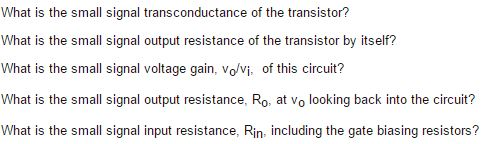 Solved What is the small signal transconductance of the | Chegg.com