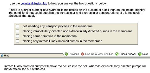 Use the cellular diffusion lab to help you answer the | Chegg.com