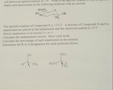 Solved cell shows an optical rotation of -10 degree. What is | Chegg.com