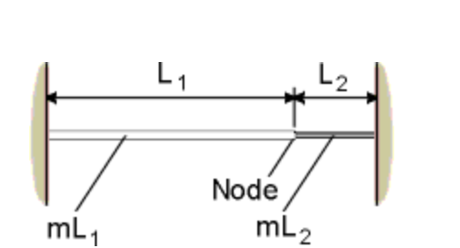 Solved Two strings have different lengths (L1 = 3.76m and L2 | Chegg.com