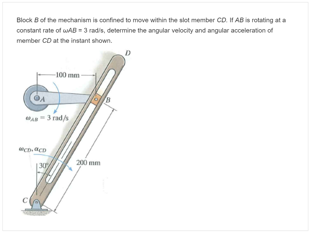 Solved Block B of the mechanism is confined to move within | Chegg.com