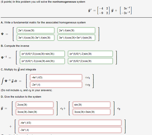 Solved (6 points) In this problem you will solve the | Chegg.com