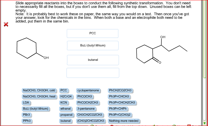 Solved Slide appropriate reactants into the boxes to conduct | Chegg.com