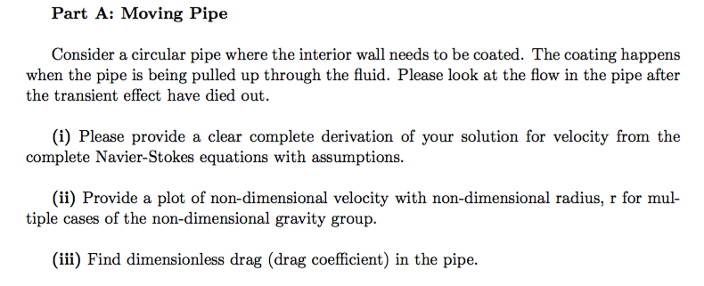 Solved Part A: Moving Pipe Consider a circular pipe where | Chegg.com