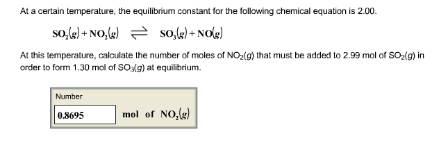Solved At a certain temperature, the equilibrium constant | Chegg.com