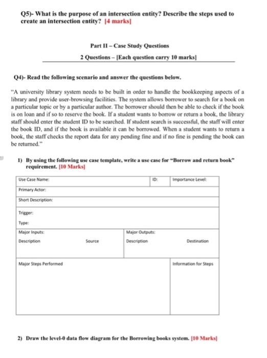 Solved What is the purpose of an intersection entity? | Chegg.com