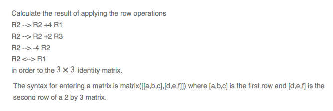 Solved Calculate the result of applying the row operations | Chegg.com