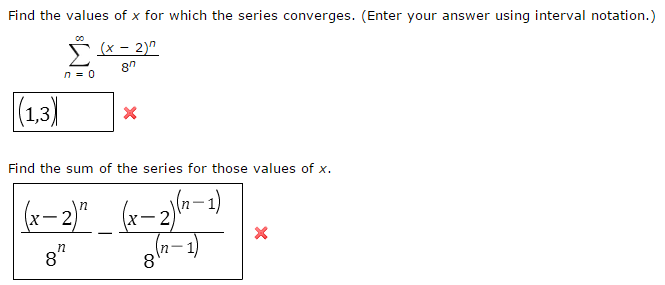 Solved Find the values of x for which the series converges. | Chegg.com