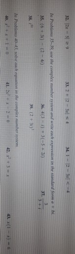 Solved 33, 2 + 1-3 4 37. 39. (2 +3) | Chegg.com