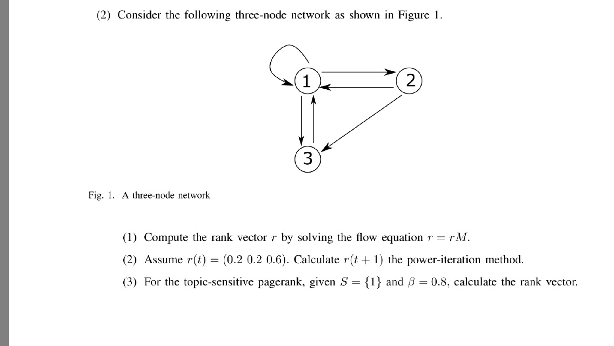 Consider The Following Three Node Network As Shown In 