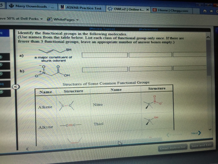 Solved Identify the functional groups in the following | Chegg.com