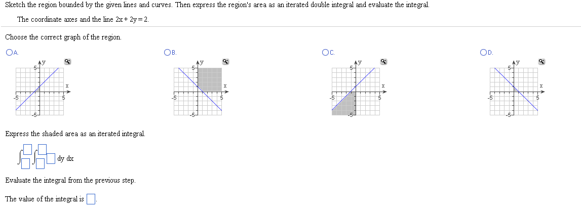 Solved Sketch the region bounded by the given lines and | Chegg.com