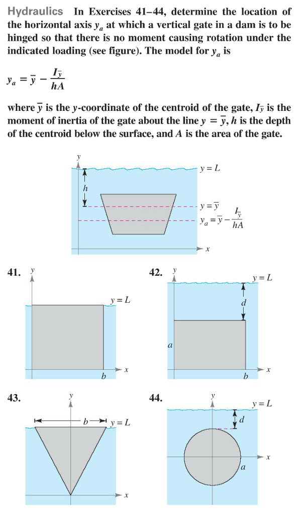 Hydraulics In Exercises 41-44, determine the location | Chegg.com