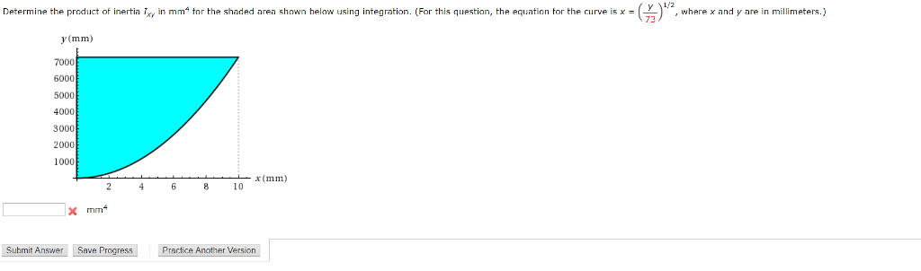Solved Determine the product of inertia Ixy in mm4 for the | Chegg.com