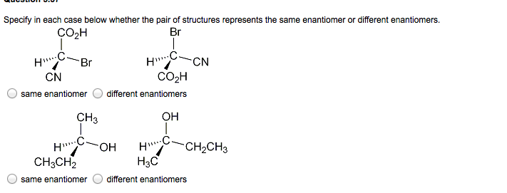 Solved Specify in each case below whether the pair of | Chegg.com