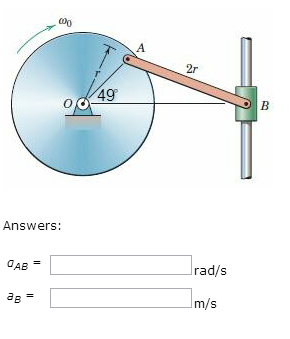 Solved Determine the angular acceleration ?AB (positive if | Chegg.com