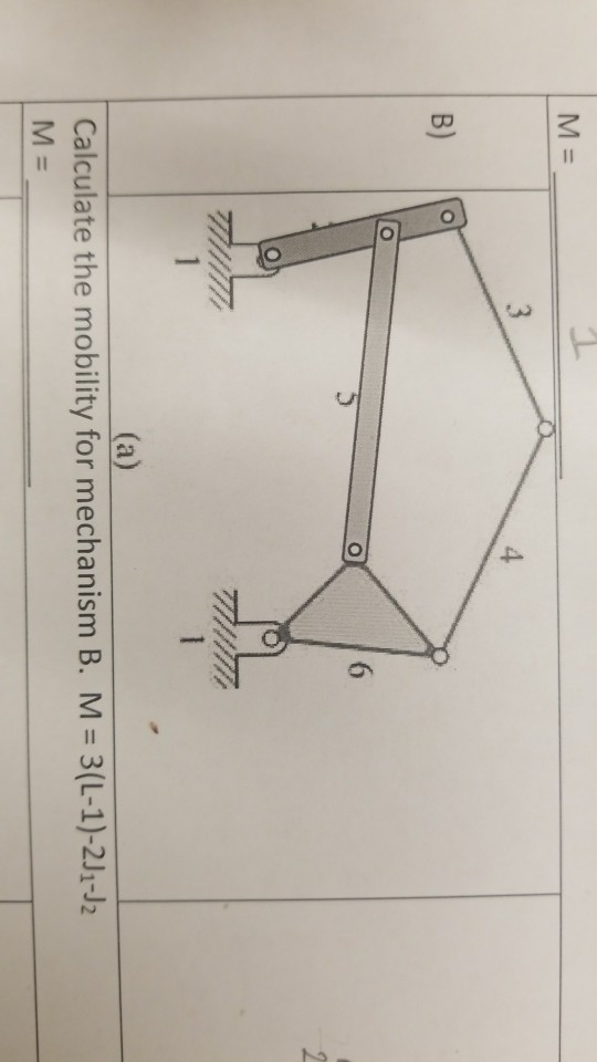 Solved 3 4 B) Calculate the mobility for mechanism B. M = | Chegg.com