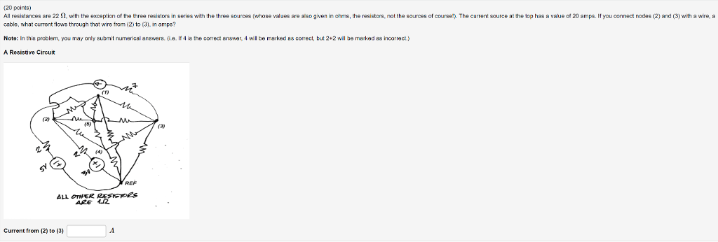 Solved (20 points) All resistances are 22 , with the | Chegg.com
