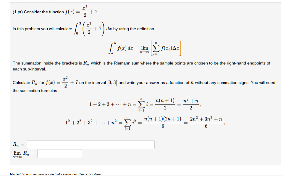 Solved Consider the function f(x) = x2/2 + 7. In this | Chegg.com