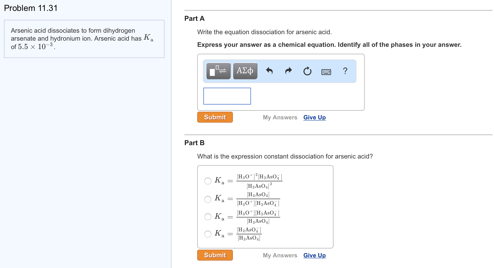 Solved Write the equation dissociation for arsenic acid. | Chegg.com Solved Write the equation dissociation for arsenic acid. | Chegg.com