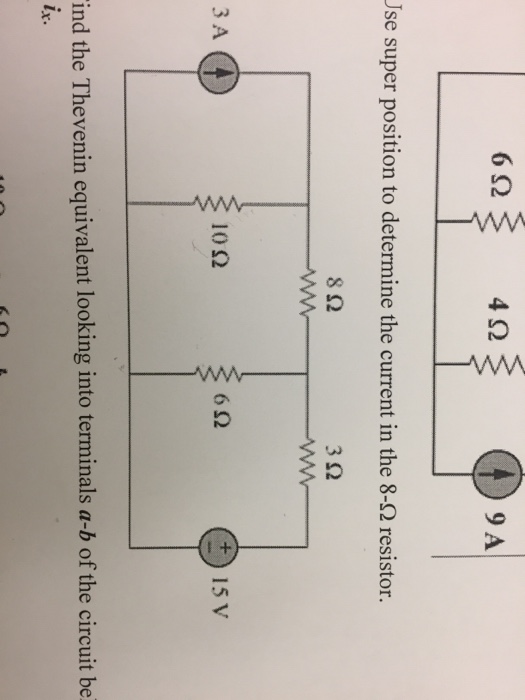 Solved Use super position to determine the current in the | Chegg.com