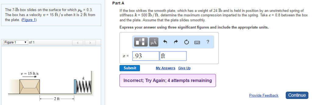 Solved The 7-lb box slides on the surface for which mu_k = | Chegg.com