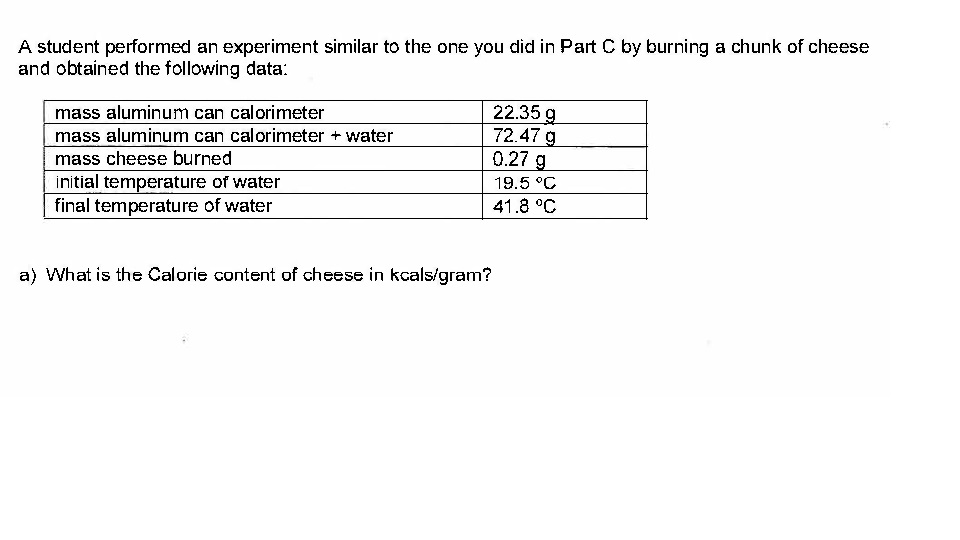 Solved A student performed an experiment similar to the one | Chegg.com