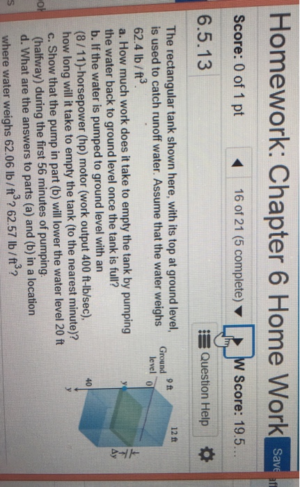 Solved The rectangular tank shown here, with its top at | Chegg.com