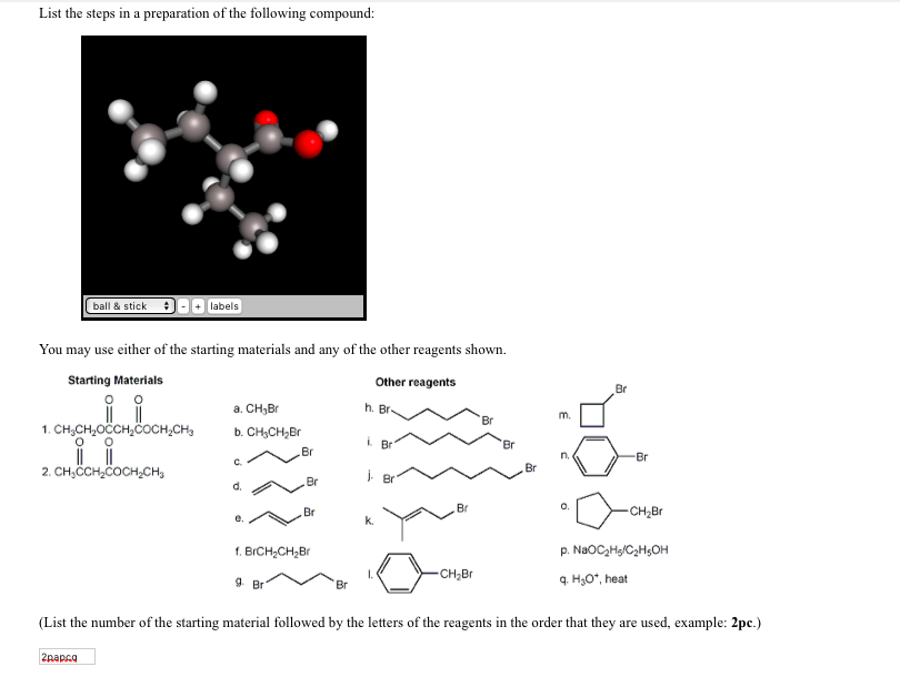 Solved List the steps in a preparation of the following | Chegg.com
