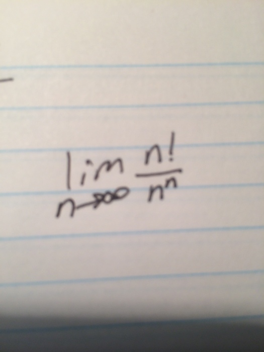 Solved lim n rightarrow infinity n!/nn | Chegg.com