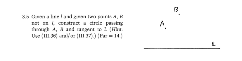 Solved 13 3.5 Given a line l and given two points A, B not | Chegg.com