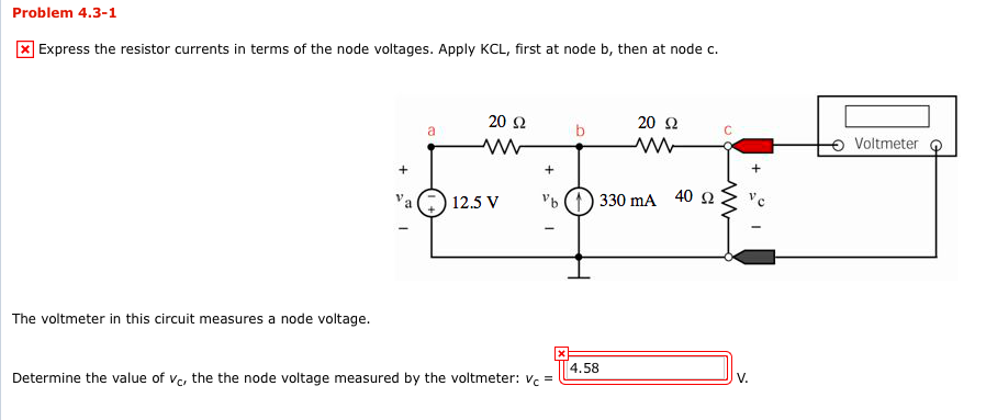 Solved Express the resistor currents in terms of the node | Chegg.com