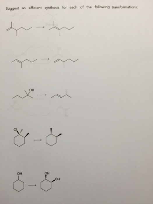 Solved Suggest an efficient synthesis for each of the | Chegg.com