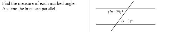 Solved Find the measure of each marked angle. Identify all | Chegg.com