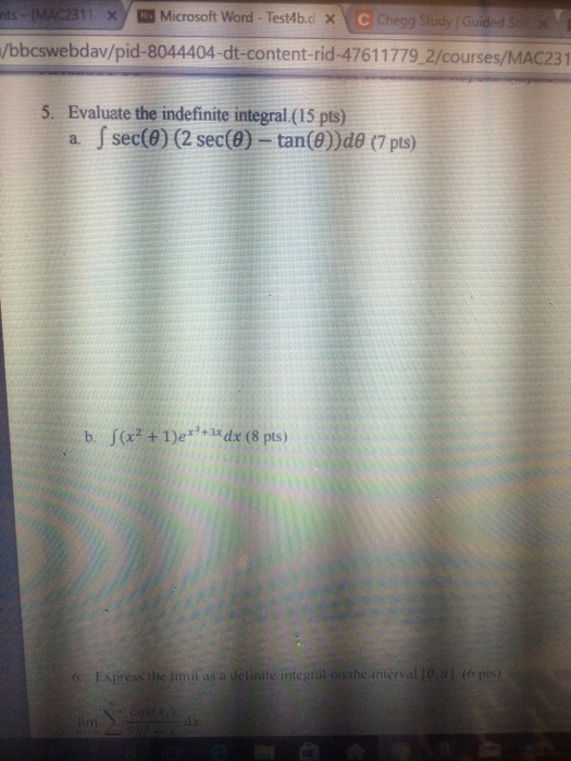 Solved Evaluate the indefinite integral. integral sec | Chegg.com Solved Evaluate the indefinite integral. integral sec | Chegg.com