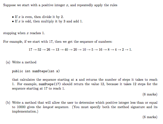 Solved Suppose we start with a positive integer x, and | Chegg.com