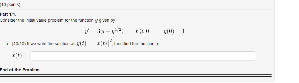 Solved Consider The Initial Value Problem For The Function Y 7704