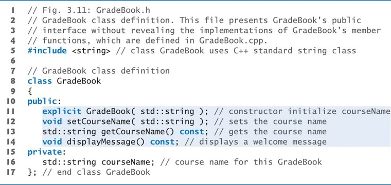 Solved For C++ 3.11 (Modifying Class GradeBook) Modify | Chegg.com