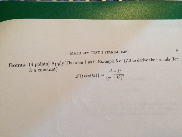 Solved Bonus. Apply Theorem 1 as in Example 5 of | Chegg.com