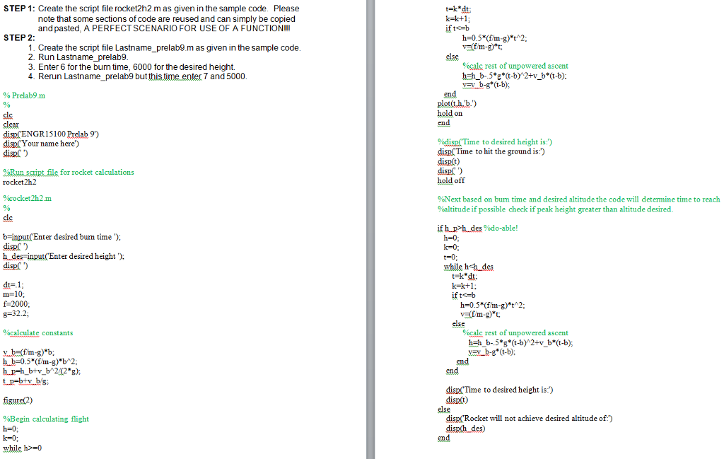 Need help with MATLAB User Defined Functions! I | Chegg.com