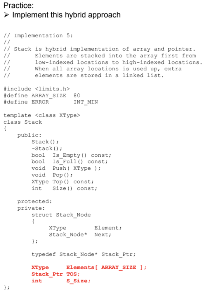 Solved Practice: Implement this hybrid approach / | Chegg.com