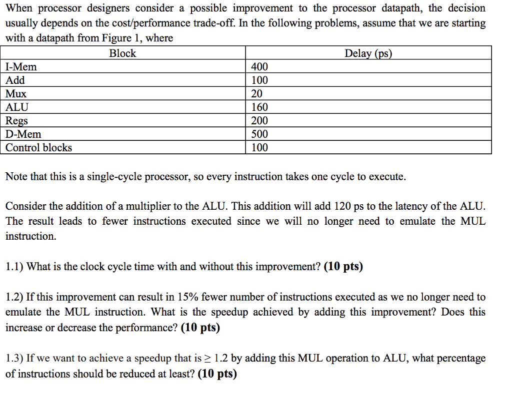 Solved When processor designers consider a possible | Chegg.com