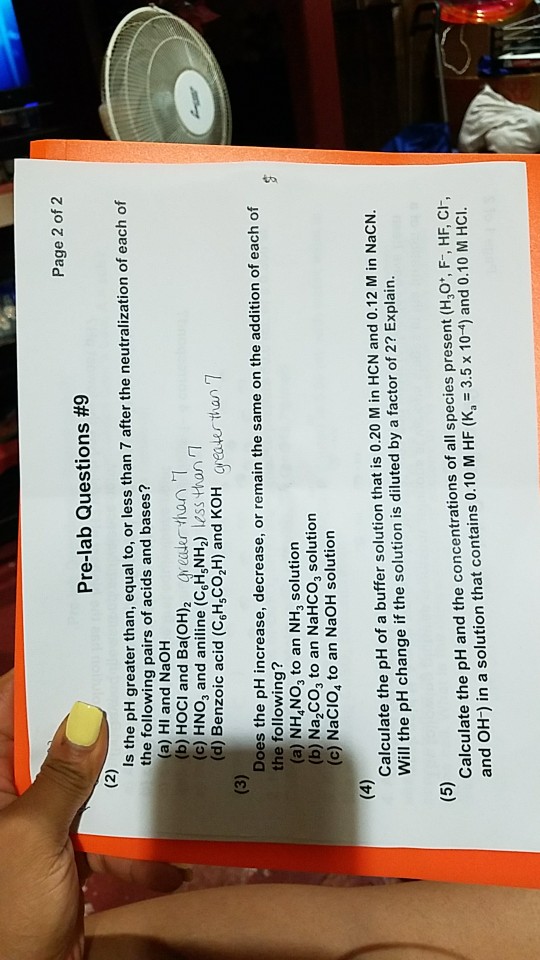 Solved does the pH increase, decrease, or remain the same on | Chegg.com