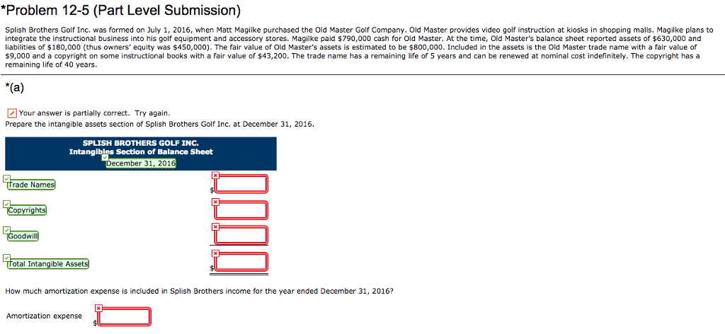 Solved Problem 12-5 (Part Level Submission) Splish Brothers | Chegg.com