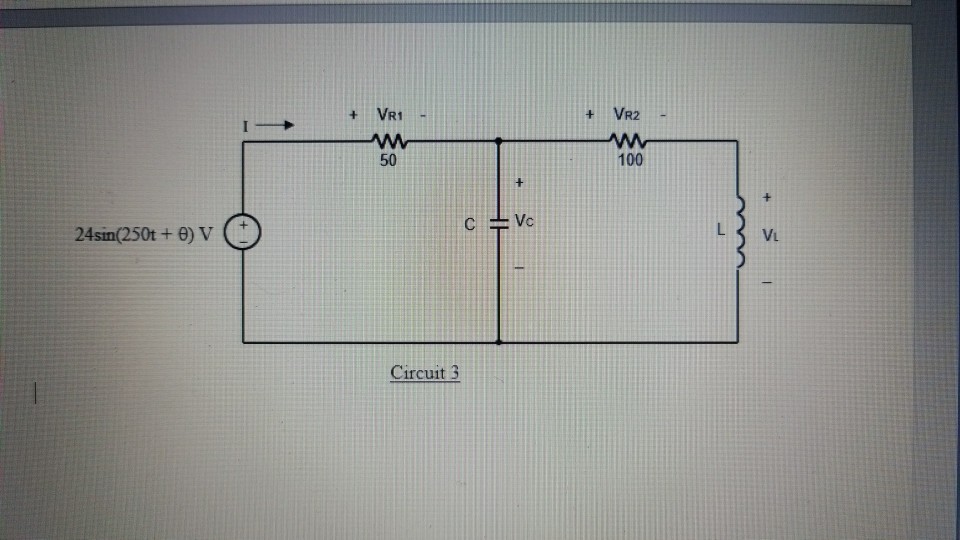 Solved Analyse Circuit 3 by hand using phasor analysis. | Chegg.com